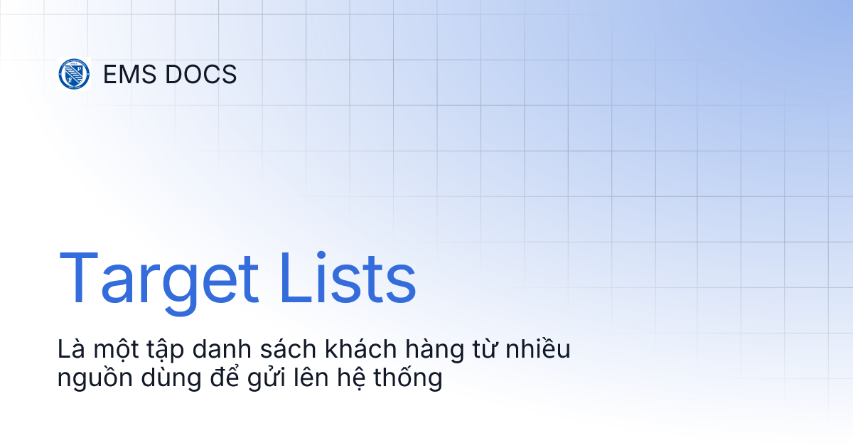 Target Lists | EMS DOCS